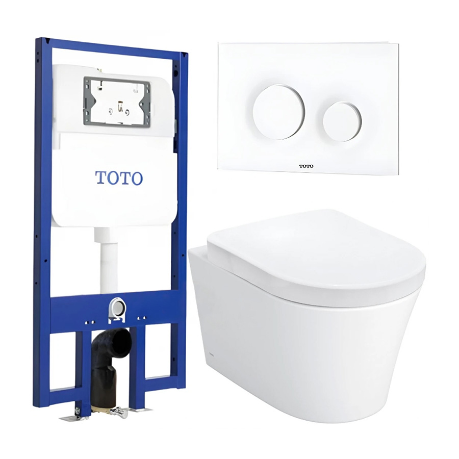 Bồn Cầu TOTO CW553/WH172A/TC384CVK/MB174P#WH Treo Tường